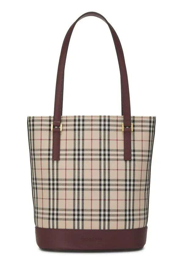 Burberry Jacquard Check Bucket Tote Medium