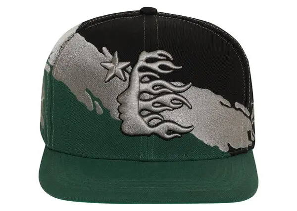 HELLSTAR Paintbrush Snapback Hat - Black/green