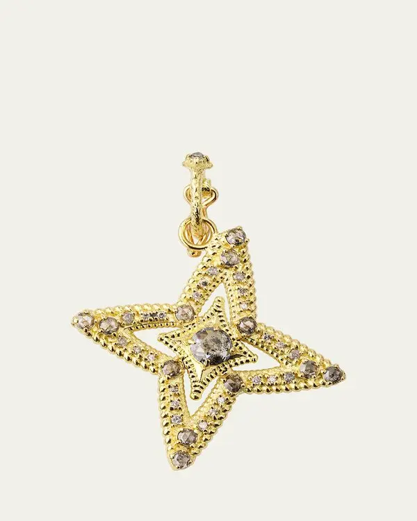 Armenta 18k Yellow Star Artifact Diamond Pendant - Gold