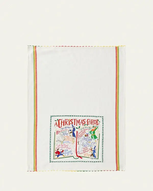 CATSTUDIO A Christmas Carol Dish Towel