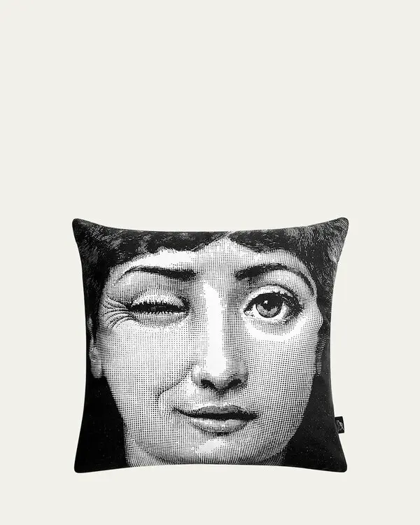 FORNASETTI Tema E Variazioni N.82 Cushion, 15" Square - Blackwhite