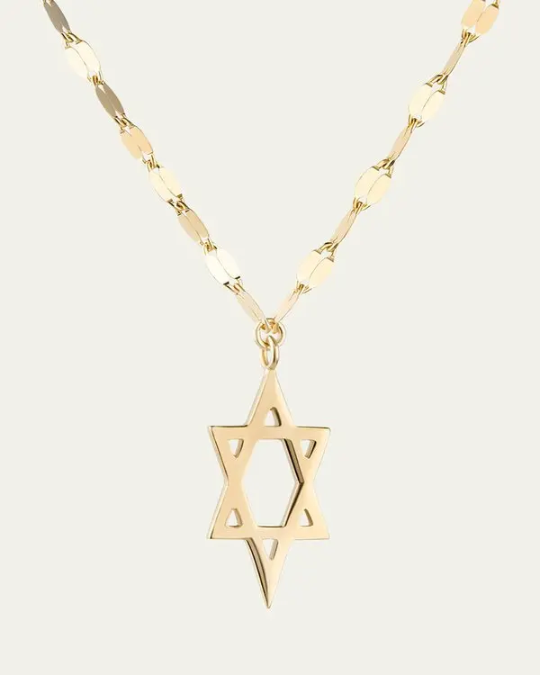 Lana Jewelry 14k Star Of David Charm Necklace - Gold
