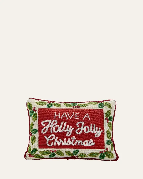 SUDHA PENNATHUR Have A Holly Jolly Christmas Pillow