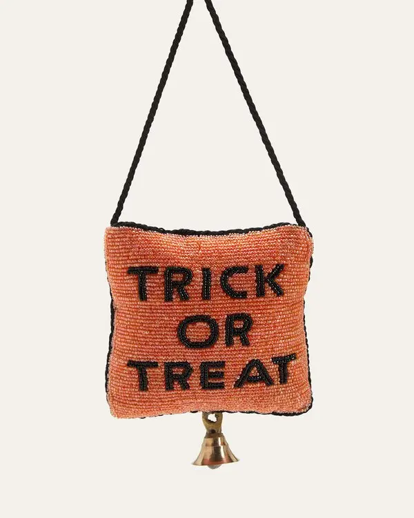 SUDHA PENNATHUR Halloween Trick Or Treat Beaded Doorknocker