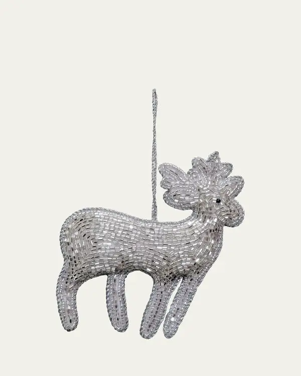 SUDHA PENNATHUR Reindeer Beaded Ornament