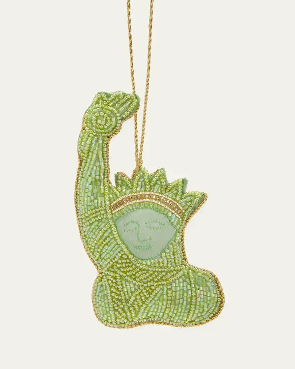 SUDHA PENNATHUR Statue Of Liberty Beaded Christmas Ornament
