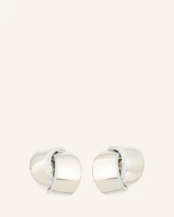 Vhernier Abbraccio 18k White Gold Diamond Earclips - One-color ...