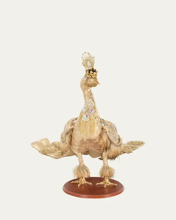 MARK ROBERTS Holiday Golden Peacock Decor