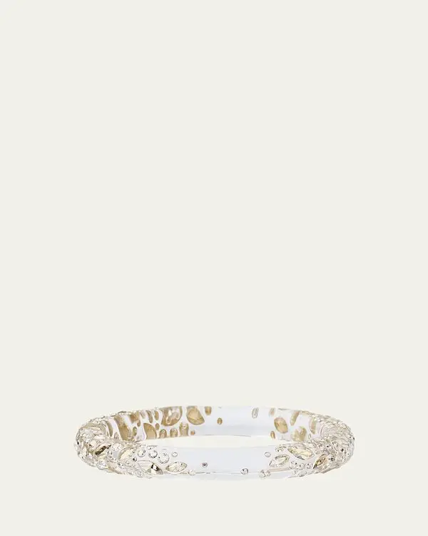 Alexis Bittar Confetti Lucite Skinny Hinge Bracelet - Crystal