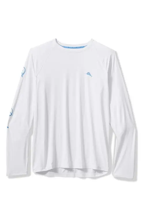 Tommy Bahama Chill Time Surf Islandzone® Long Sleeve Rashguard - White