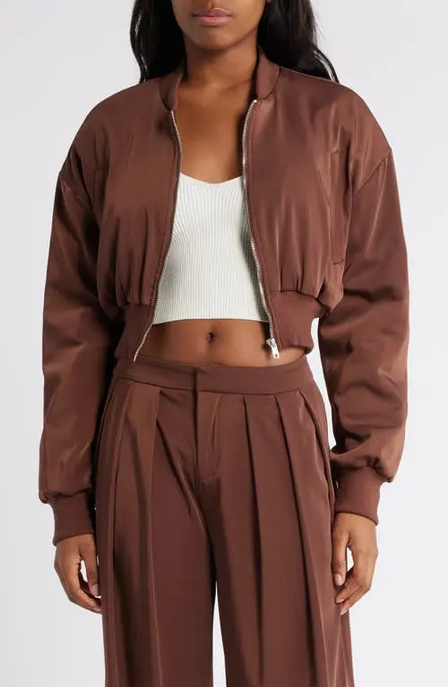 MISTRESS ROCKS Crop Bomber Jacket