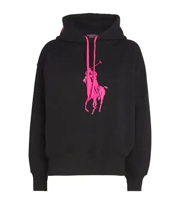 Ralph Lauren Pink Pony Rlx Hoodie - Black | Editorialist