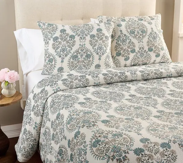 HOME REFLECTIONS As Is Medallion Comforter & Sham Set-queen