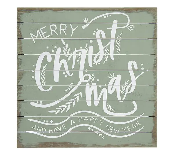 SINCERE SURROUNDINGS 14' Merry Christmas Green Perfect Pallet