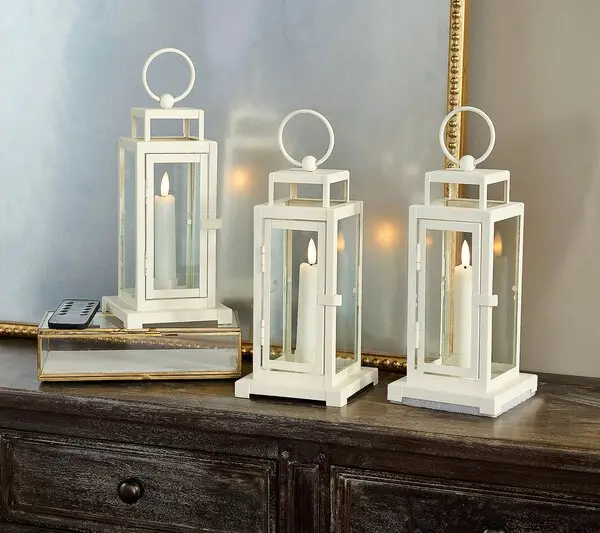 HOME REFLECTIONS As Is Indoor/outdoor S/3 9' Taper Lanterns