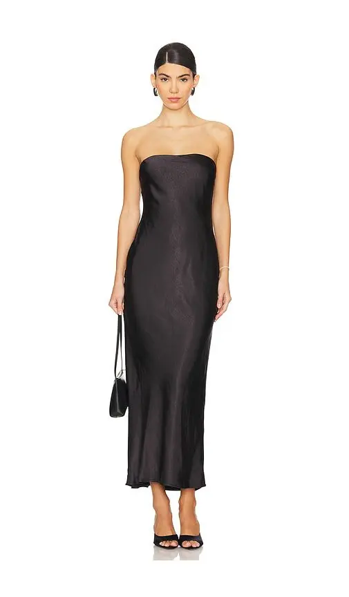 MORE TO COME Emma Strapless Maxi Dress - Black