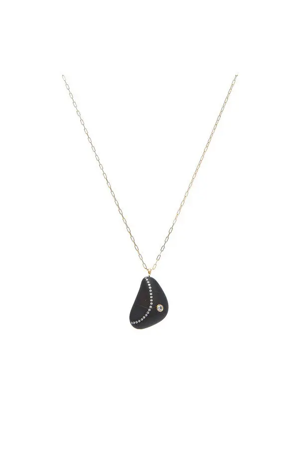 CVC STONES Beauty Diamond And Yellow Necklace - Gold