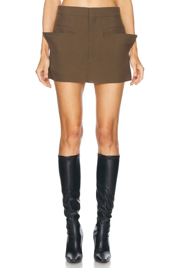 Rick Owens Mini Skirt - Bean