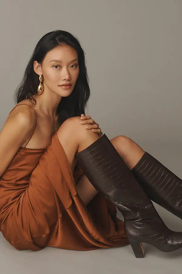 SILENT D Katara Boots - Brown Croco