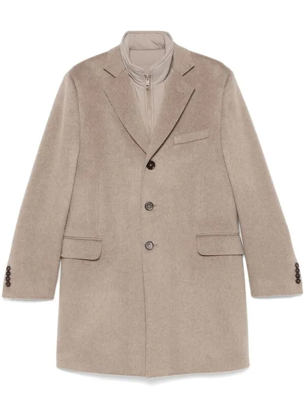 FAY Double-layer Coat - Brown