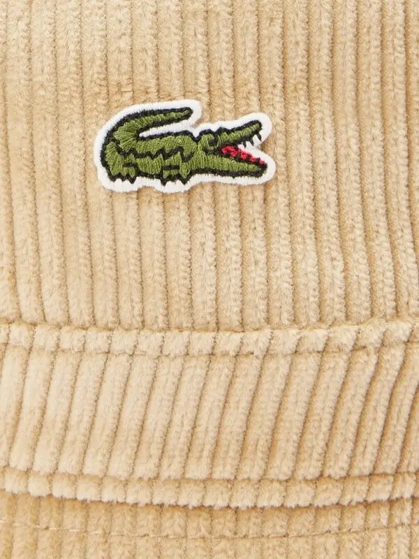 Lacoste Corduroy Bucket Hat In Neutrals - 15% Off | Editorialist