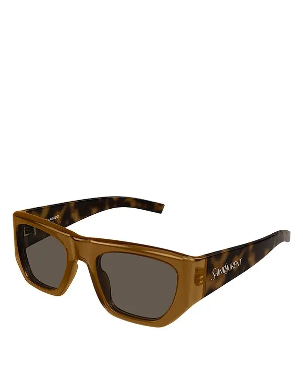 Saint Laurent Rectangular Sunglasses - Brown
