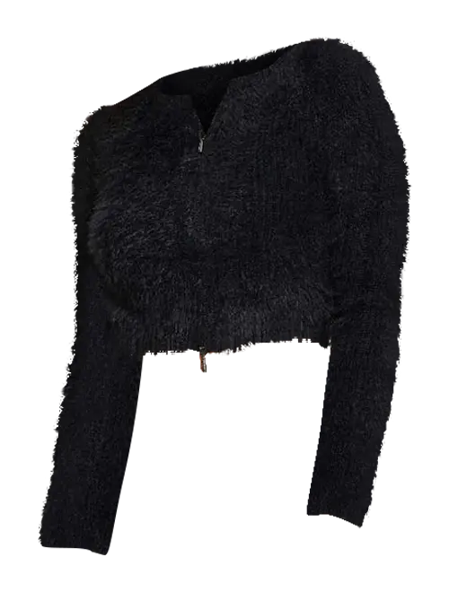 Guess Avery Zip Cardigan - Jet Black