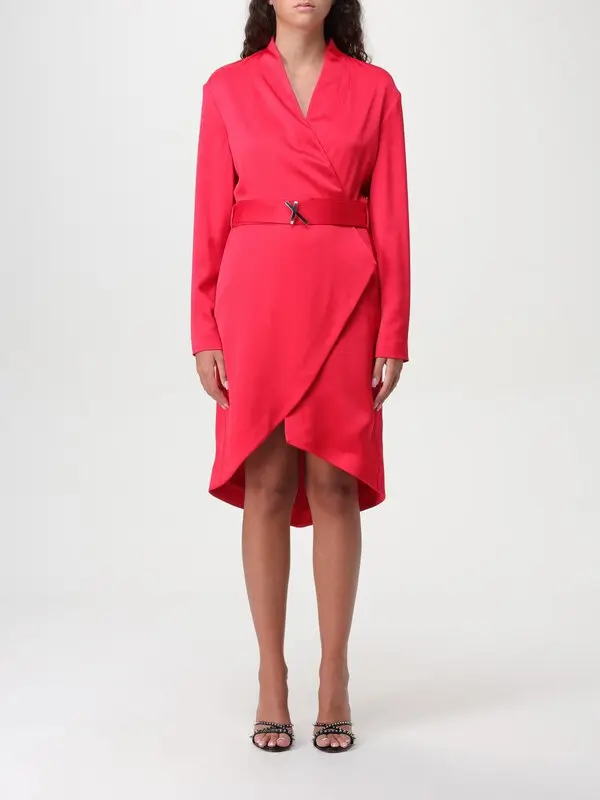 Genny Wrap Dress In Red - 35% Off | Editorialist