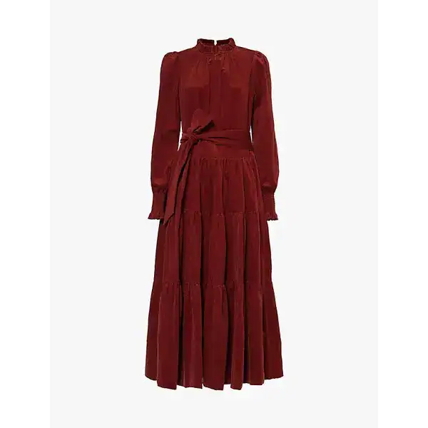 Me+Em Belted Corduroy Maxi Dress In Conker - 33% Off | Editorialist