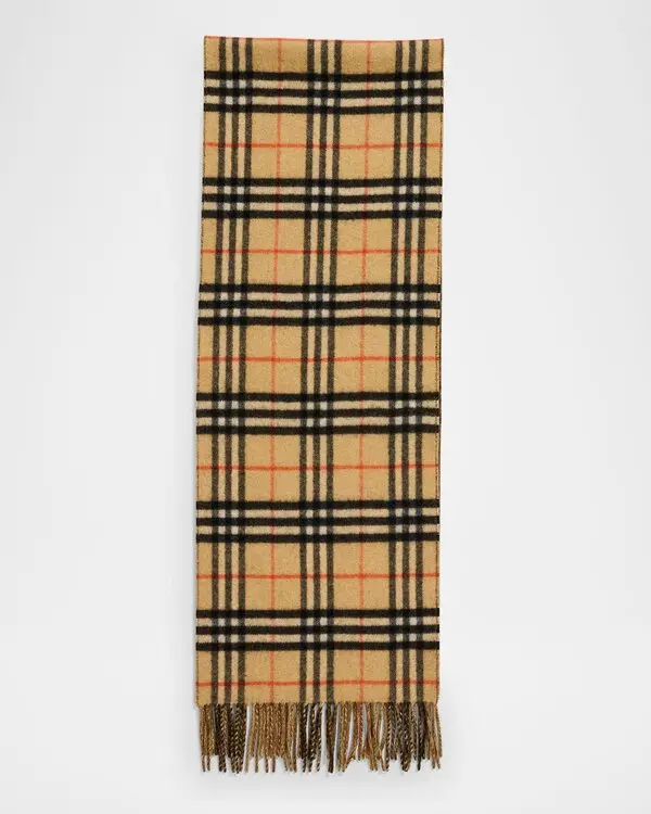 Burberry Reversible Cashmere Check Scarf - Sand