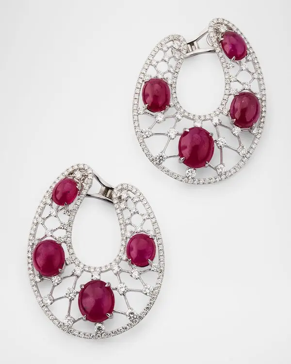 Piranesi 18k White Gold And Diamond Clip-on Earrings
