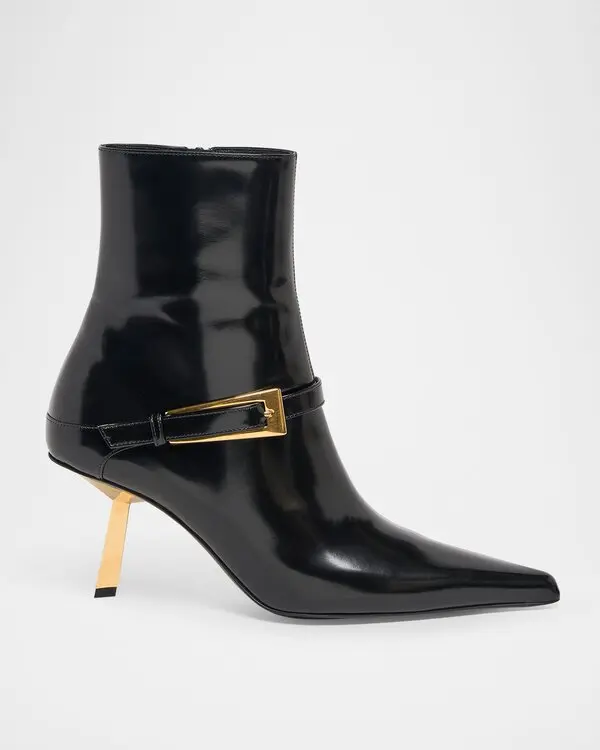 Saint Laurent Lee Buckle Stiletto Booties