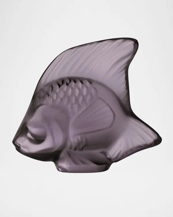 Lalique Fish Lead-free Crystal Figure - Purple