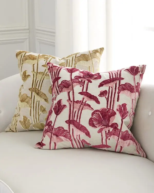 D.V. KAP HOME Vanity Poppy Decorative Pillow, 24" Square