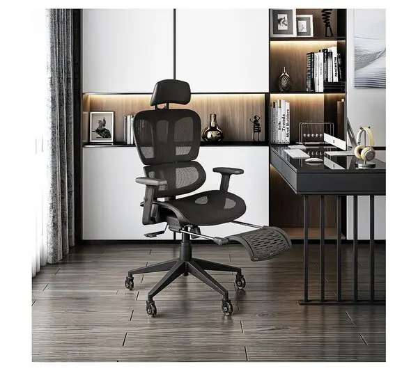TECHNI MOBILI Techni Reclining Ergonomic Mesh Office Chair Wi Th Footrest