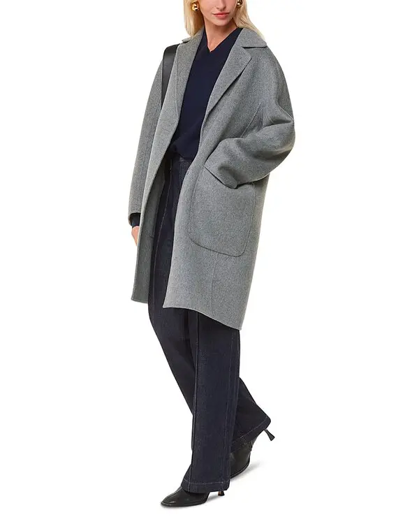 Whistles Cassie Wool Blend Coat - Grey