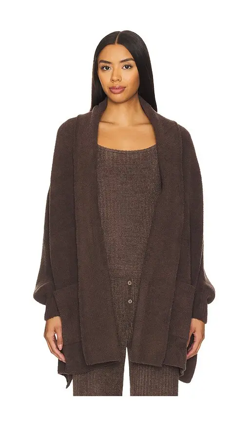 Barefoot Dreams Cozychic Blanket Wrap In Brown - Java