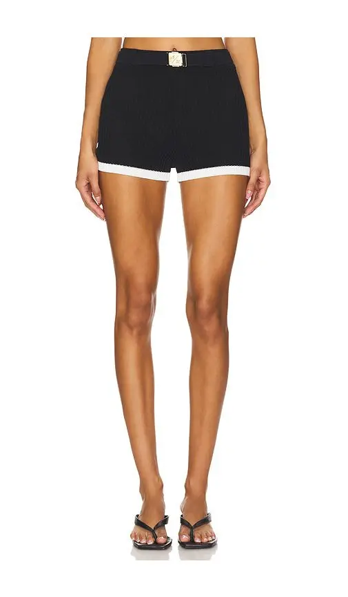 ASTA RESORT Belted Knit Shorts