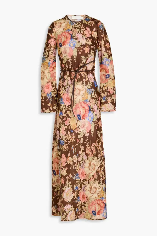 Zimmermann Floral-print Linen Maxi Dress