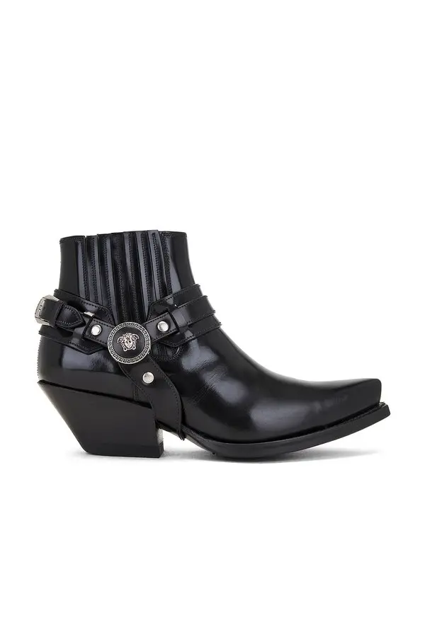 Versace Camperos Leather Boots