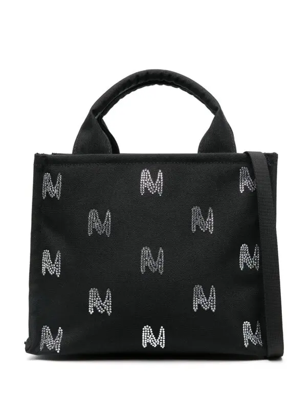 MSGM Crystal-embellished Logo Tote Bag