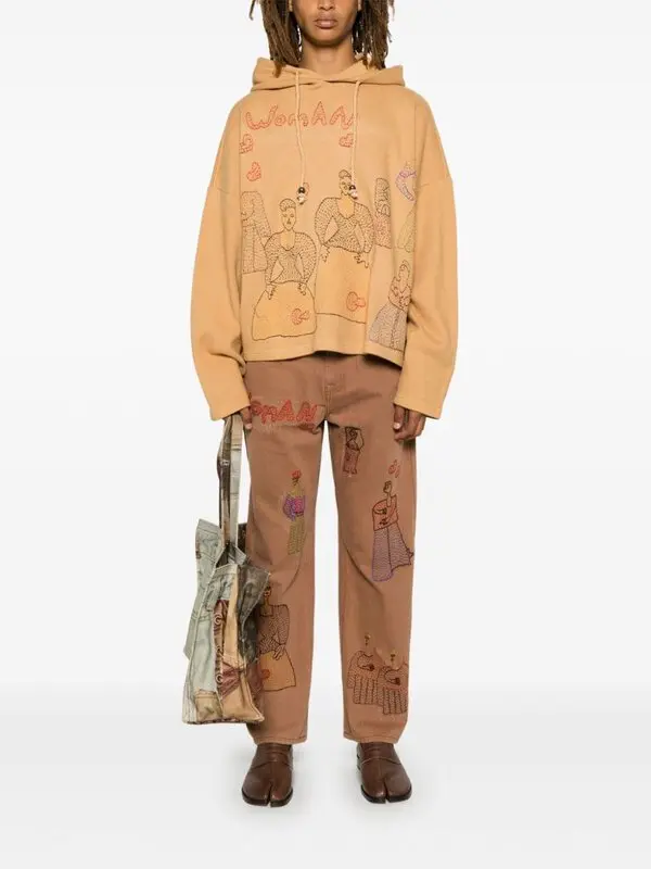GLASS CYPRESS Motif-embroidered Hoodie