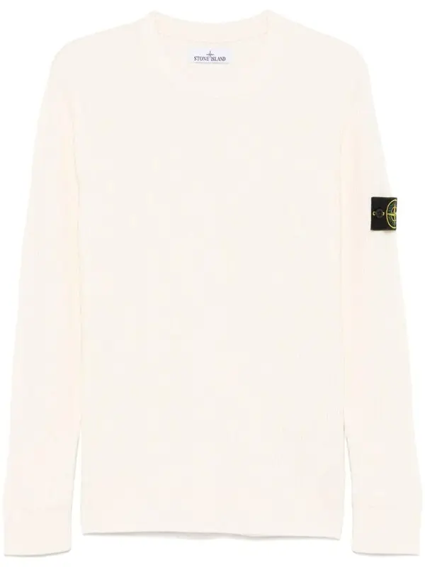 Stone Island Compass Badge Sweater - White
