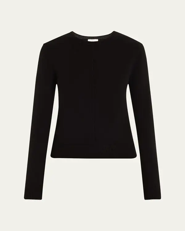 Saint Laurent Seamed Cashmere Sweater - Nero