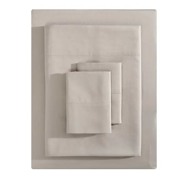 Vera Wang Solid T800 Sateen Cvc Sheet Set - Natural