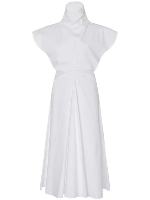 Rosetta Getty Funnel-neck Midi Dress