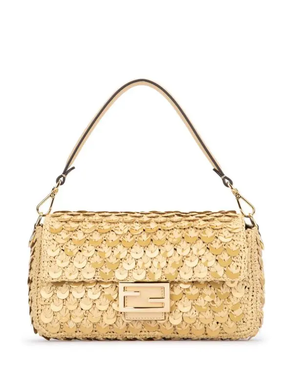 Fendi Macro Raffia Tote