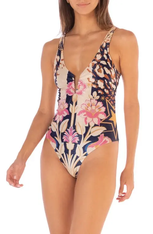 MAAJI Patchwork Rose Cassidy Reversible One-piece Swimsuit