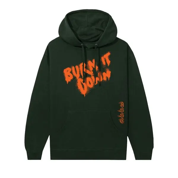 ANTI SOCIAL SOCIAL CLUB X 2 Tone Burn It Down Hoodie - Green