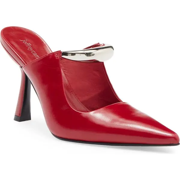 Jeffrey Campbell Mindful Pointed Toe Pump - Red Silver